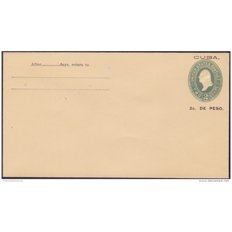 1899-EP-147. CUBA US OCCUPATION. 1899. ENTERO POSTAL US HABILITADO. 2c ...